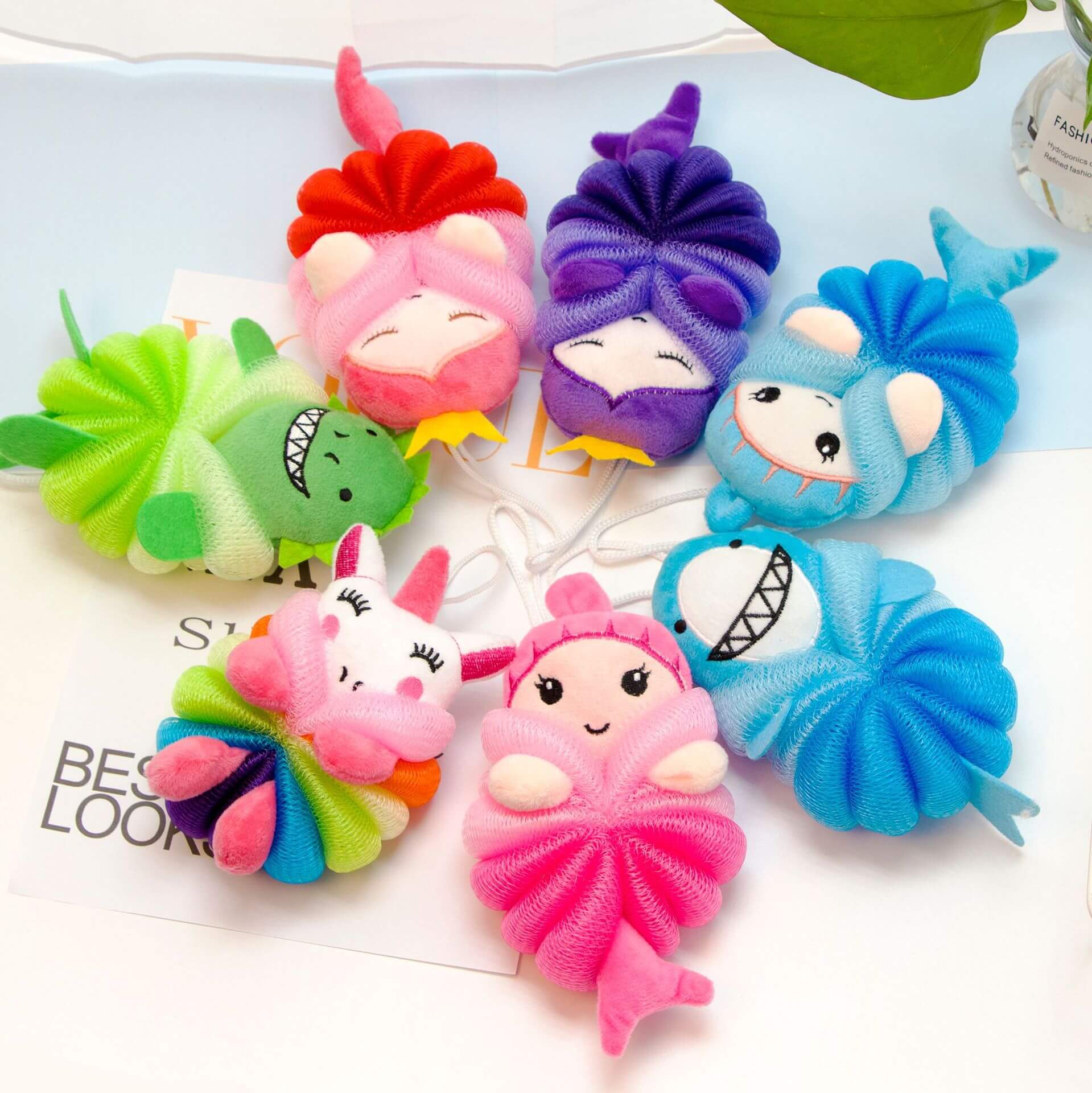 Wholesale Children Mermaid Loofah Bath Sponge From China - IHome